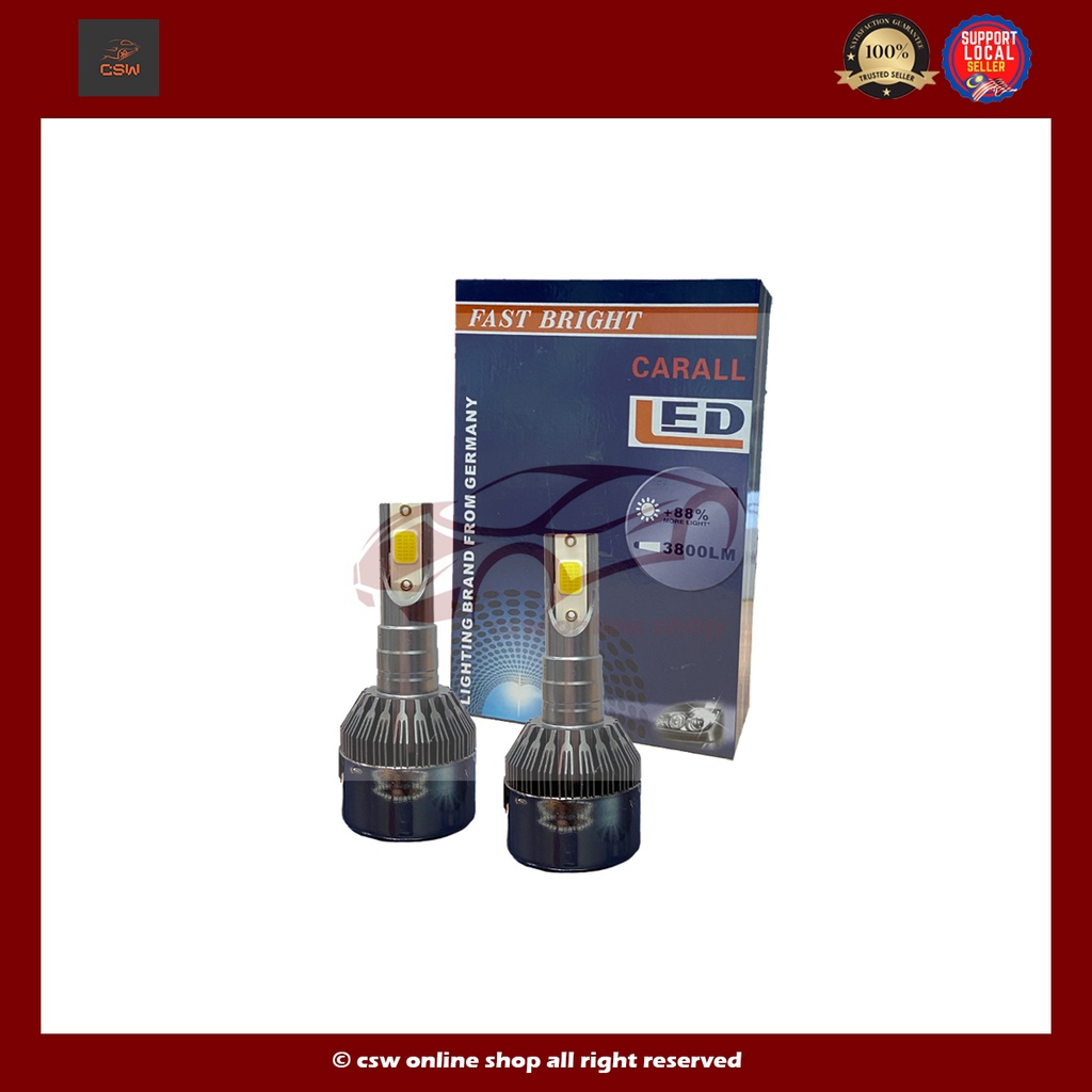 Carall ไฟหน้ารถยนต์ LED 6000K 30W 3800LM CRLED | Shopee Thailand