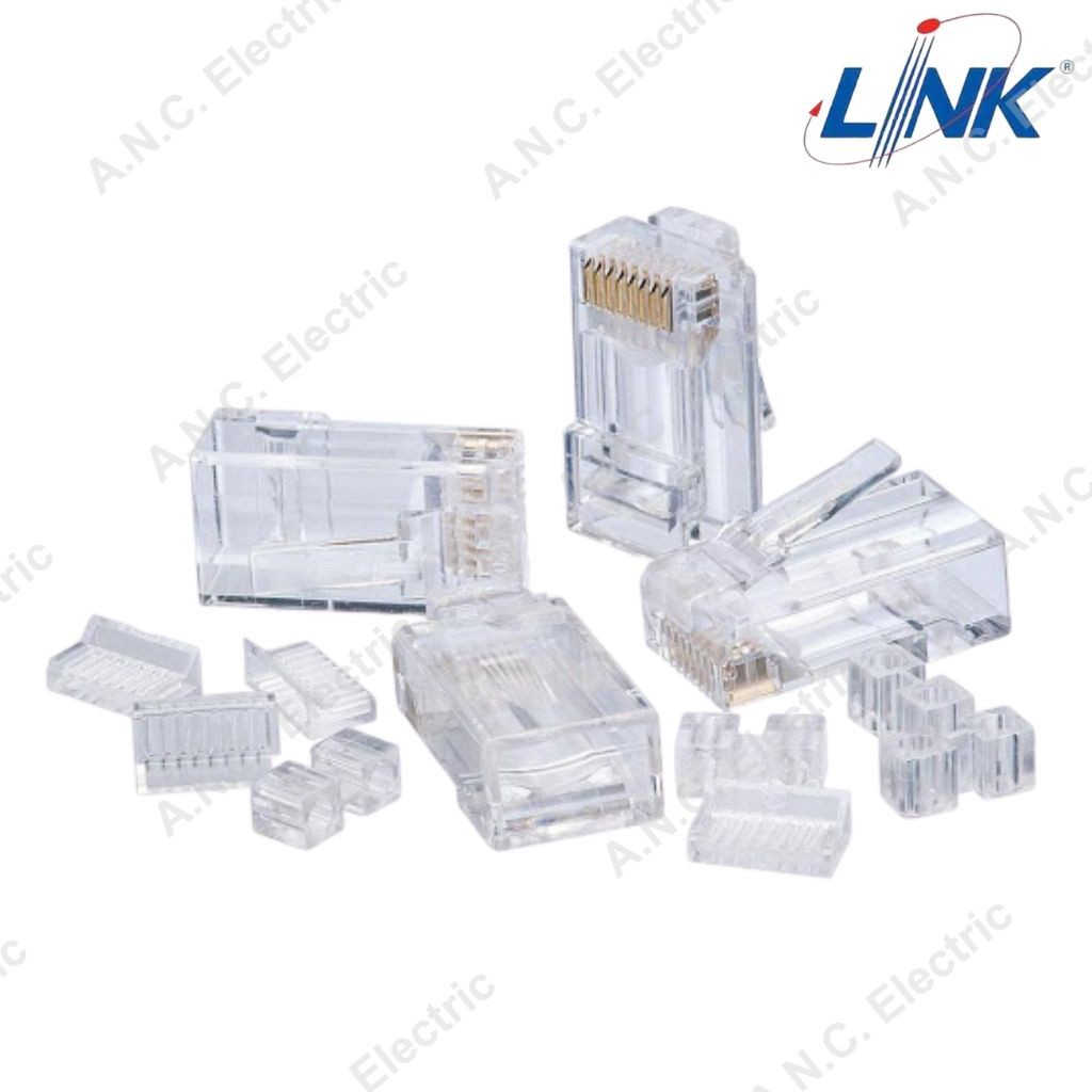 LINK CAT6 RJ45 PLUG รุ่น US-1002 (แพ็ค 10 ชิ้น) สีใส ( หัวแลน ) | Shopee Thailand