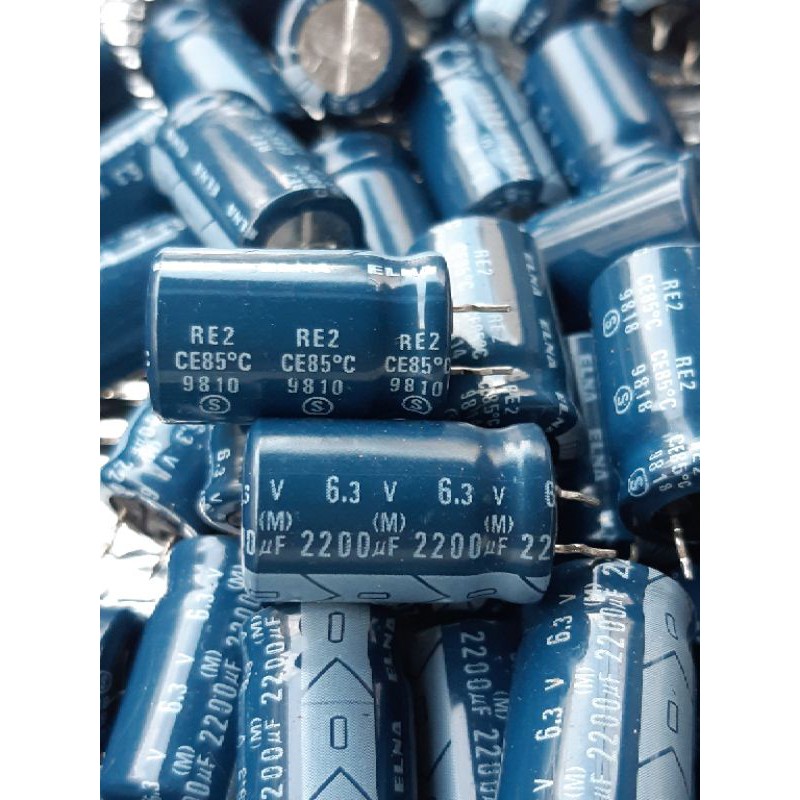 Elna RE2 2200uf 6.3v (ตัดขา) capacitor ตัวเก็บประจุ คาปาซิเตอร์ | Shopee Thailand