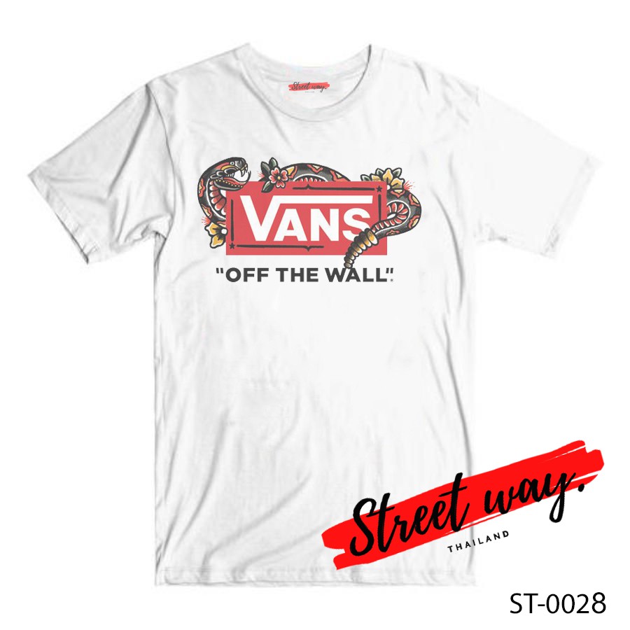 Street way ® เสื้อยืดลาย แนวสตรีท รุ่น Vans [ST-0028] | Shopee Thailand
