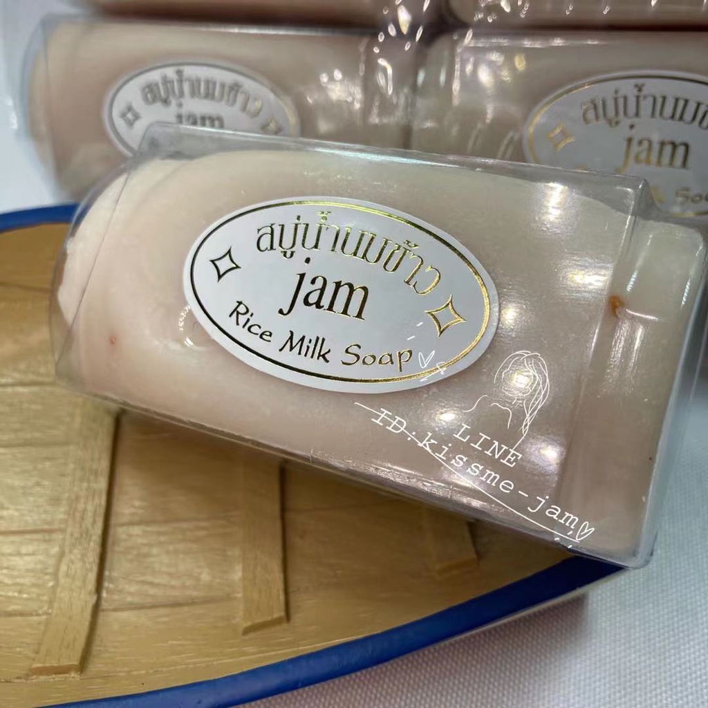(ของแท้100％ 1แพค 12ก้อนคุ้มมากจ้า)JAM ไรซ์ มิลค์ โซพ Rice Milk Soap 100 ...