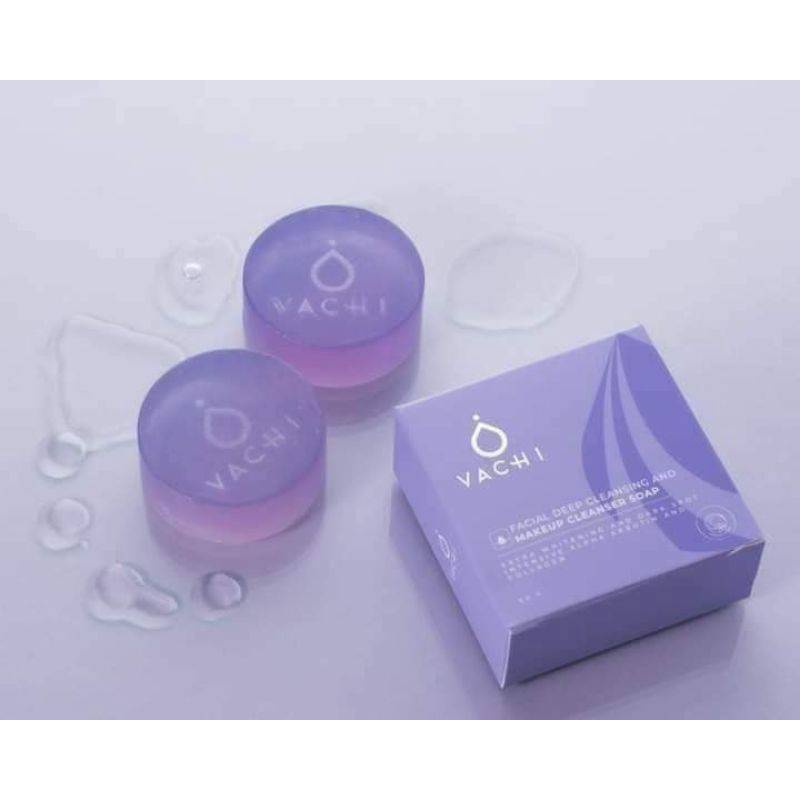 vachi สบู่ล้างหน้าขจัดสิวผิวเด้งฟรีฟองน้ำขัดผิวในกล่อง (1ก้อน) | Shopee ...