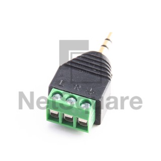 3.5mm Jack Headphone Stereo Splitter 3-Pin Green Plug Connector ...