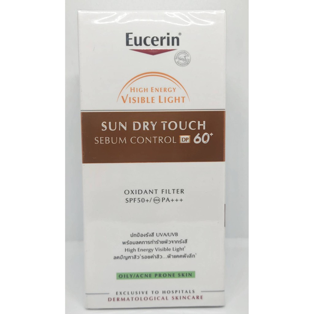 Eucerin sun dry touch sebum control dp60+ ขนาด 50 ml. [แพคเกจใหม่ สูตร ...