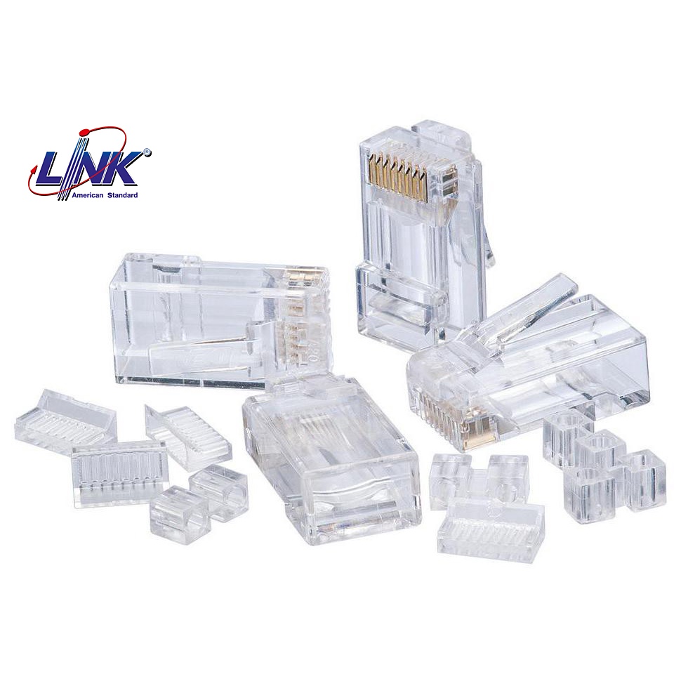หัวแลน LAN RJ45 CAT 6 , CAT5E US - 1001 , US - 1002 LINK 10ตัว / ถุง ...