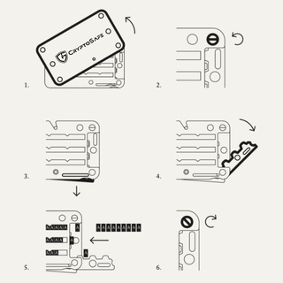CryptoSafe Pro แผ่นเหล็กแน่นหนา Trezor Ledger Nano S Ledger Nano X ...