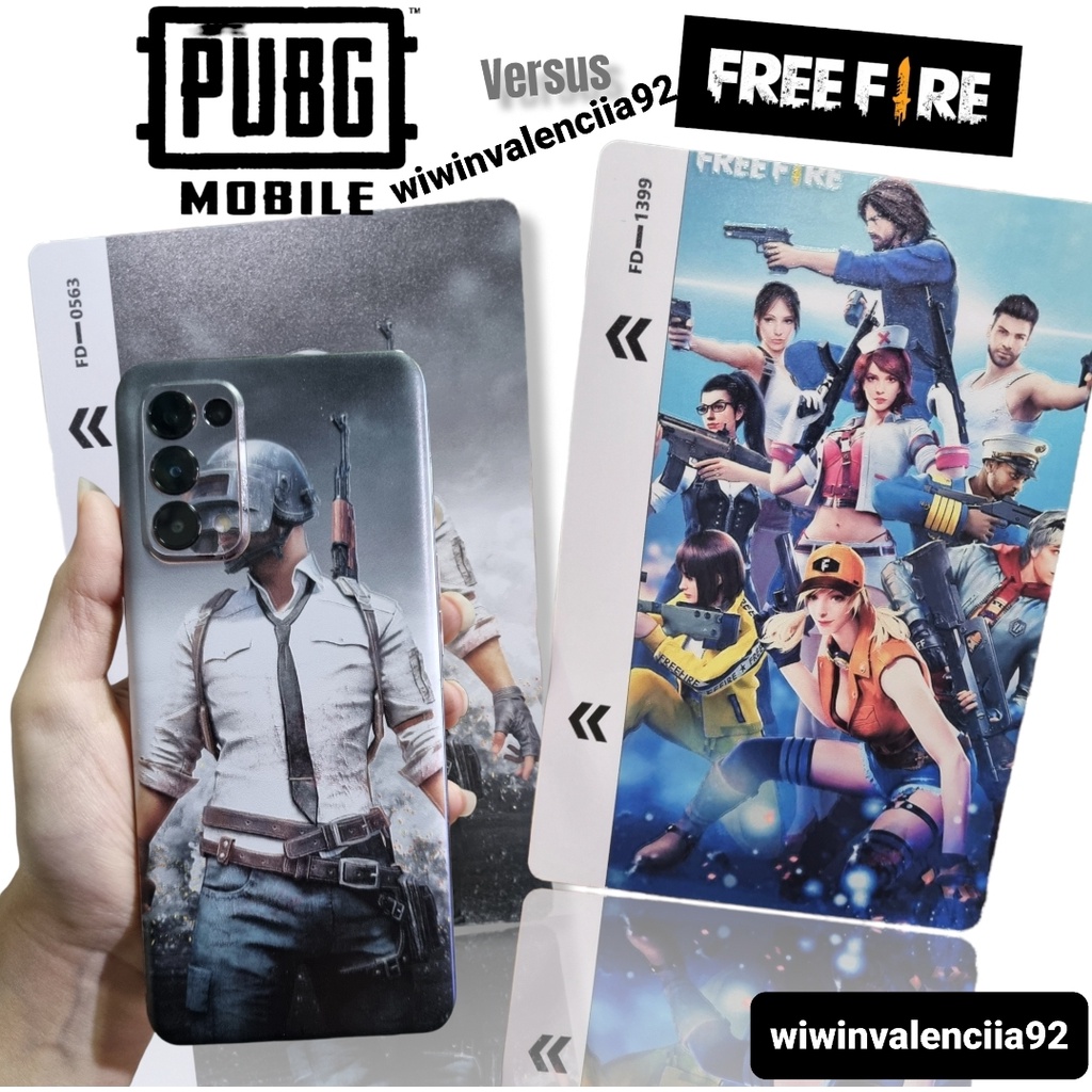 BACK Skin Sticker PUBG/FreeFire OPPO A18 A38 A77s A57 2022 A78 A54 A74 ...