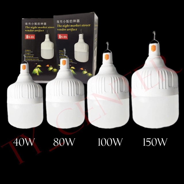 ไฟตั้งแคมป์ เดินป่า ชาร์จUSB หลอดไฟ LED 40W /80W / 100W / 150W หลอดไฟสำรอง ฉุกเฉิน ขนาดพกพา/C026 ...