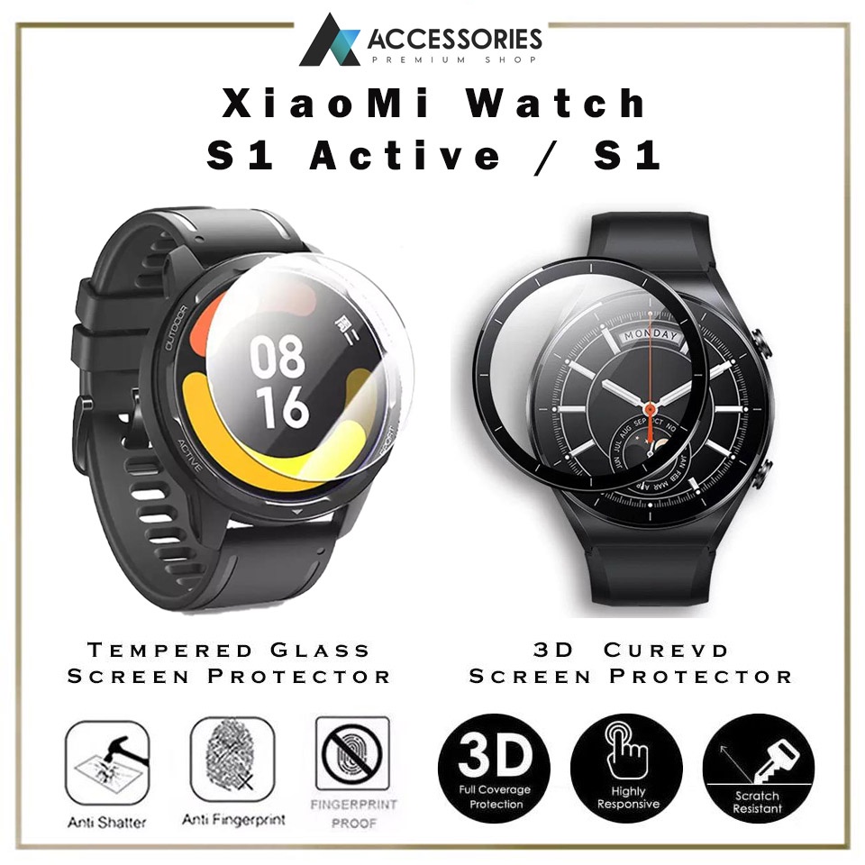 Xiaomi Watch S1 Active Watch S1 Watch S1 Pro 三维 ปกป้องหน้าจอ/กระจกนิรภัยสมาร์ทวอท์ชป้องกันเต็ม ...