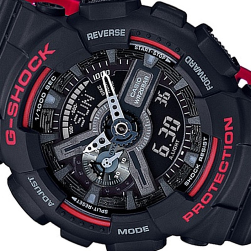 Casi*o G-SHOCK GA-110HR-1A นาฬิกาสปอร์ตผู้ชาย GA-110 นาฬิกาเรซิน v695 ...