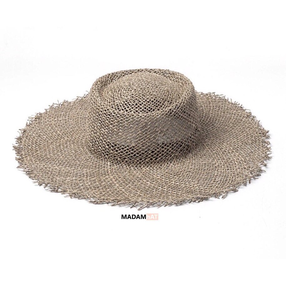 Summer straw hat หมวกสาน ปีกกว้าง By Madam Hat | Shopee Thailand