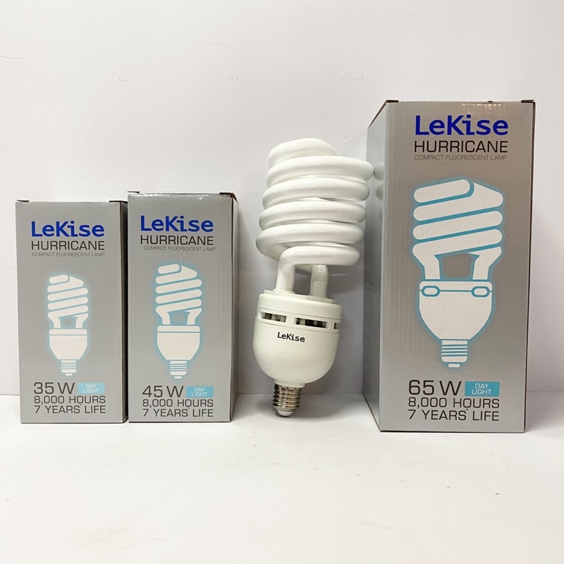 Lekise Hurricane หลอดฟลูออเรสเซนส์ 35W 45W 65W แสงสีขาว หลอดตะเกียบ หลอดเกลียว ขั้ว E27 | Shopee ...