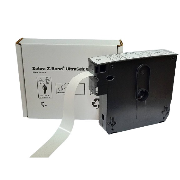 สายรัดข้อมือคนไข้ สำหรับผู้ใหญ่ Zebra Z-Band Ultra Soft 10015355K สีขาว ...