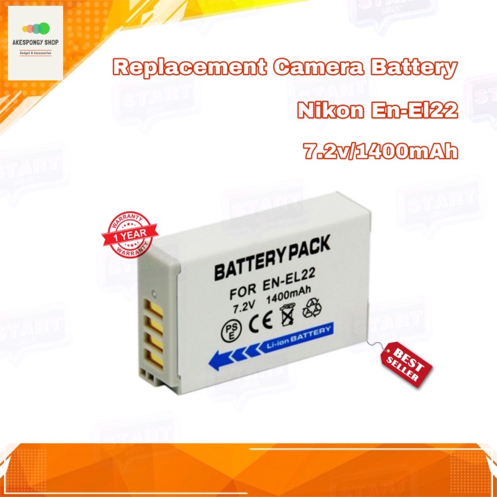 แบตเตอรี่กล้อง Camera Battery Nikon EN-EL22 For Nikon1 J4 Nikon1 S4 (7.2v/1400mAh) Li-ion ...