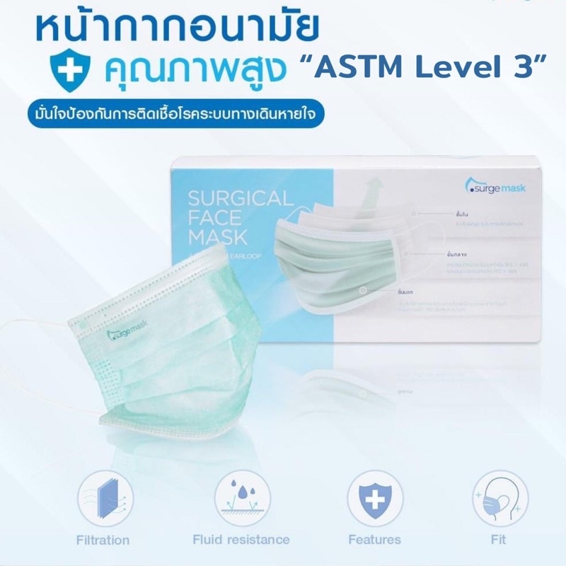 Surgical Mask Level 3 ASTM | Shopee Thailand