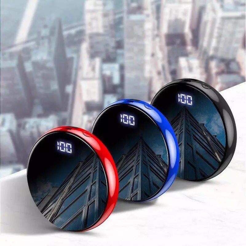 Power Bank Round mirror 20000mAh 100%ของแท้ แบตสำรอง พร้อมสายชาร์จ ...