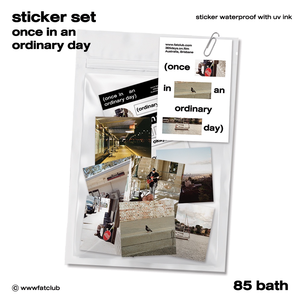 sticker once in an ordinary day สติกเกอร์ ตกแต่ง diy ภาพวิว ภาพถ่าย ...