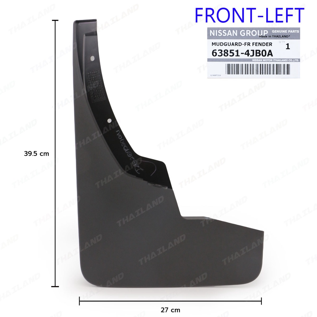 พลาสติกกันขี้โคลน พลาสติกบังโคลน ของแท้ สีดำด้าน สำหรับ Nissan NP300 ...