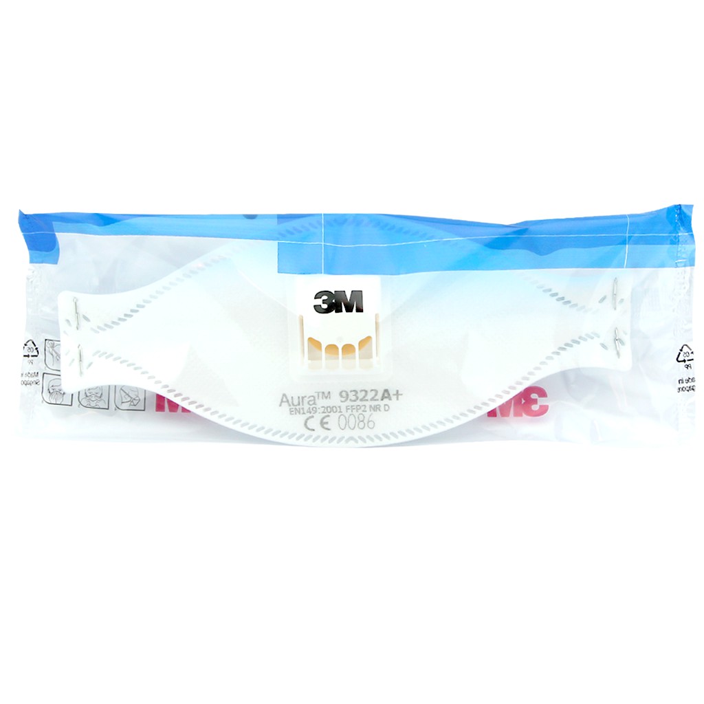 3M หน้ากากป้องกันฝุ่นละออง มีวาร์ว 9322A+ (FFP2) 94% มาตรฐานยุโรป ...
