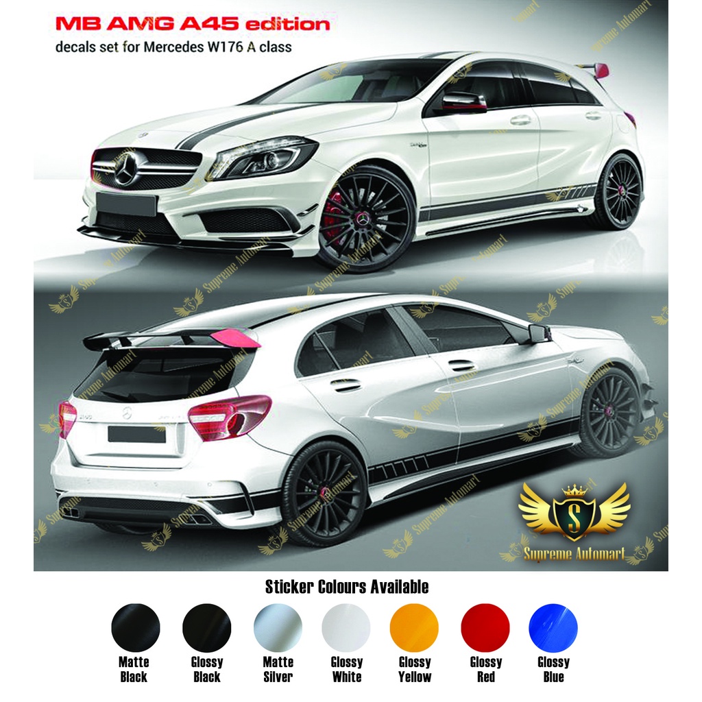Supreme MERCEDES CLA AMG A45 EDITION 1 สไตล์ STRIPES เหมาะสําหรับ W176 ...