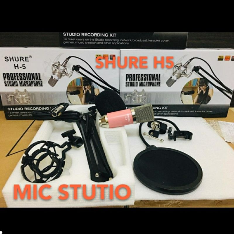 ไมโครโฟนคอนเดนเซอร์ SHURE H5 / H 5 ไมค์สตูดิโอ | Shopee Thailand