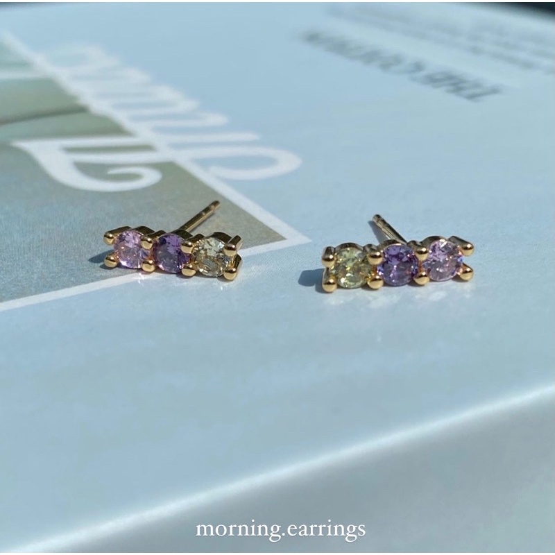 triple gemmie - morning.earrings | Shopee Thailand