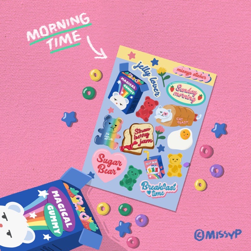 STICKER MORNING TIME | Shopee Thailand