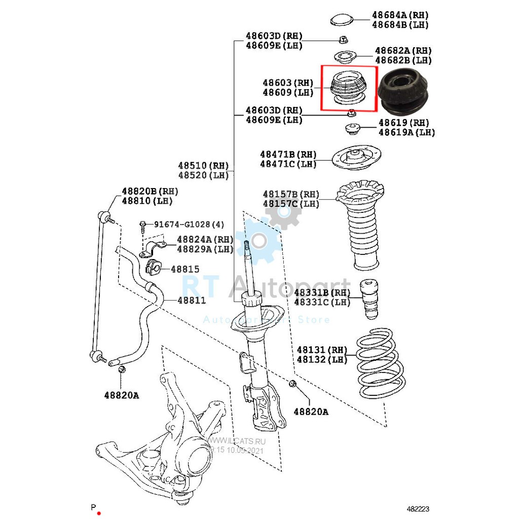 KYB / RBI (ชุด) กันฝุ่นโช้คหน้า Toyota Vios Yaris ปี07-12 / กันฝุ่นโช้ค ...