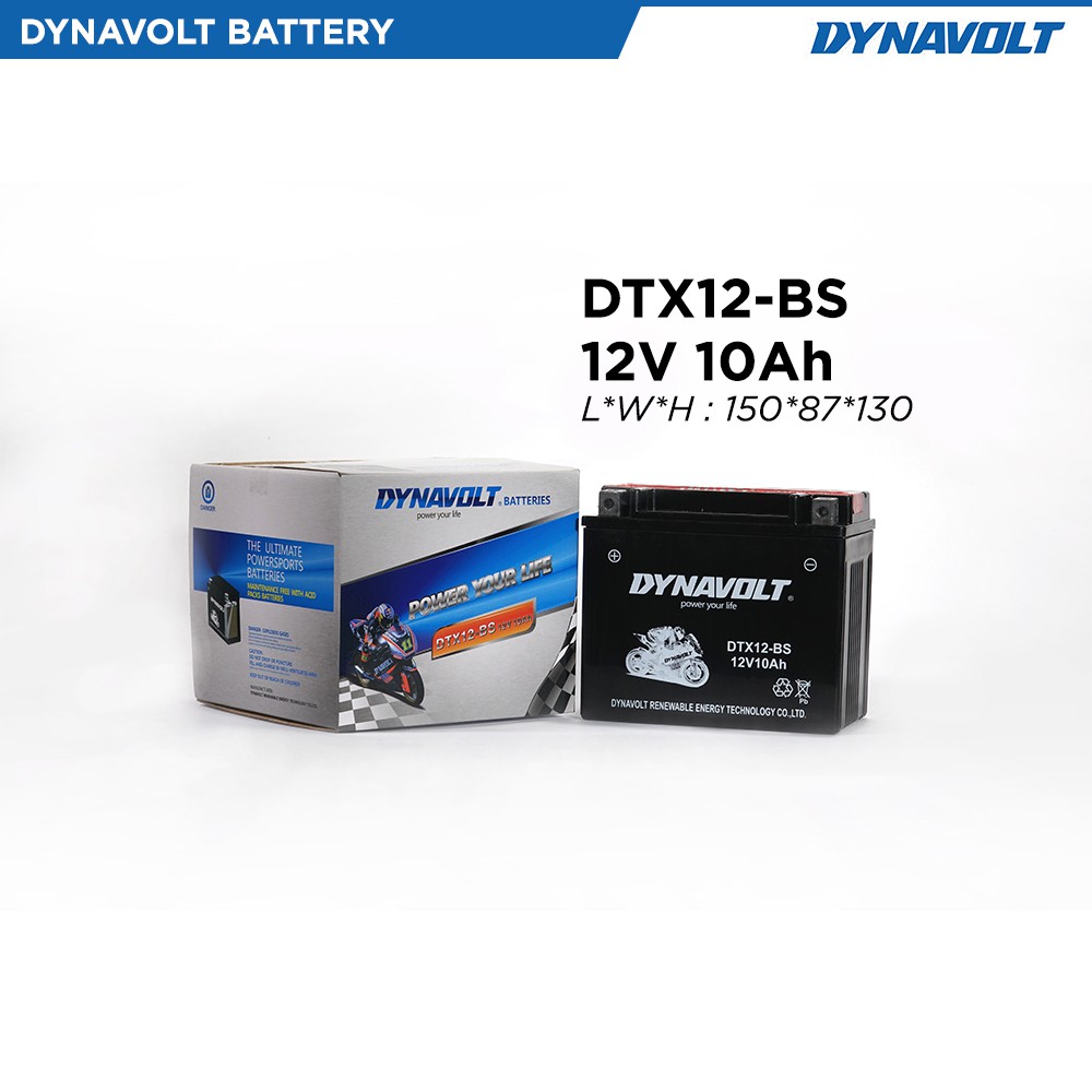 Dynavolt Battery แบตเตอรี มอเตอร์ไซค์ DTX12-BS ER6N Ninja1000 Z1000 ...