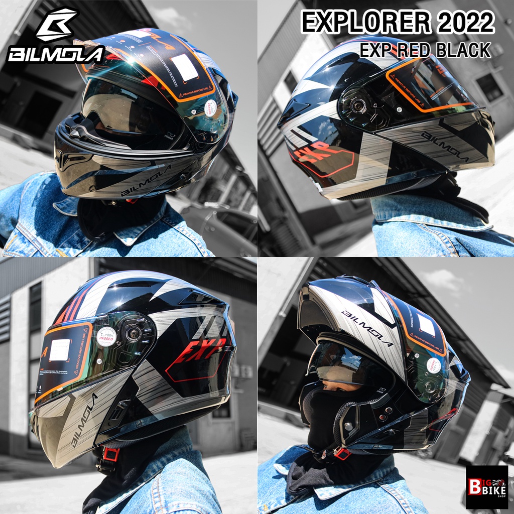 หมวกกันน็อค BILMOLA EXPLORER 2022 ยกคางได้ หมวกเต็มใบ | Shopee Thailand