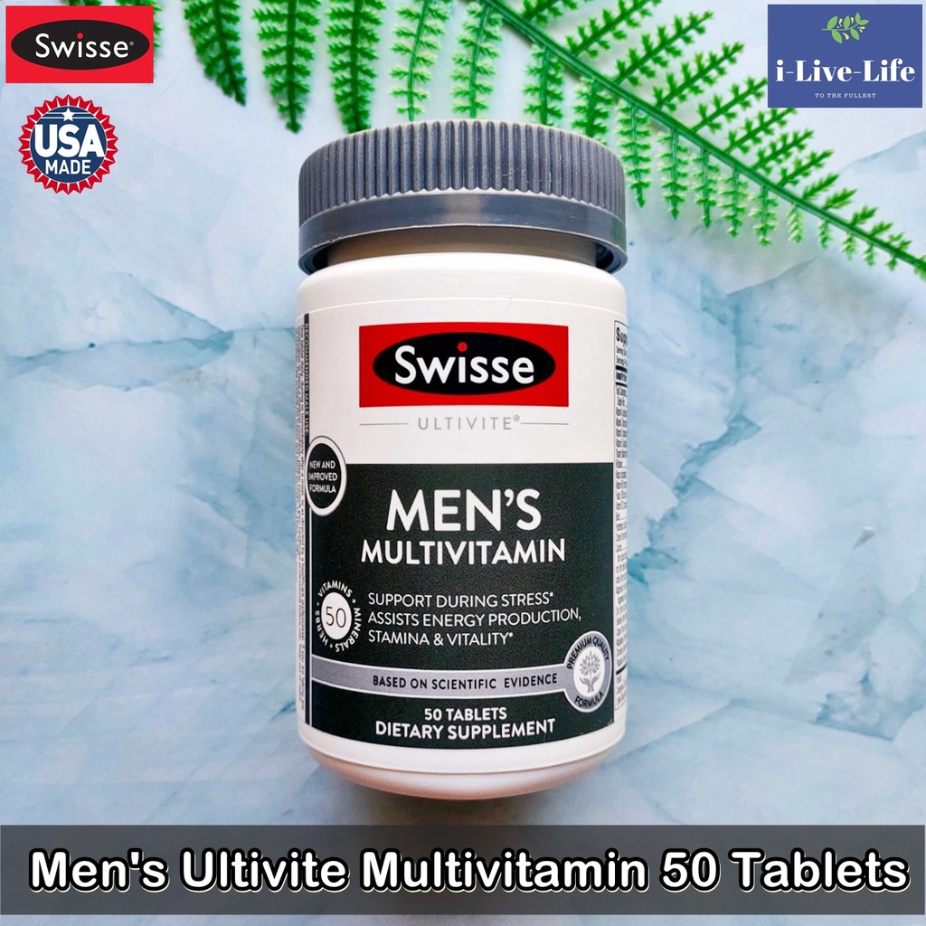 วิตามินรวม Men's Ultivite Multivitamin 50 Tablets - Swisse | Shopee Thailand