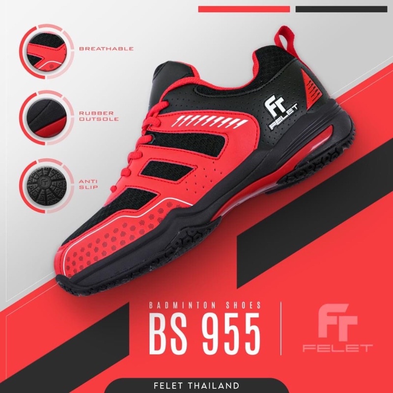 รองเท้าแบด FELET รุ่น BS 955 | Shopee Thailand