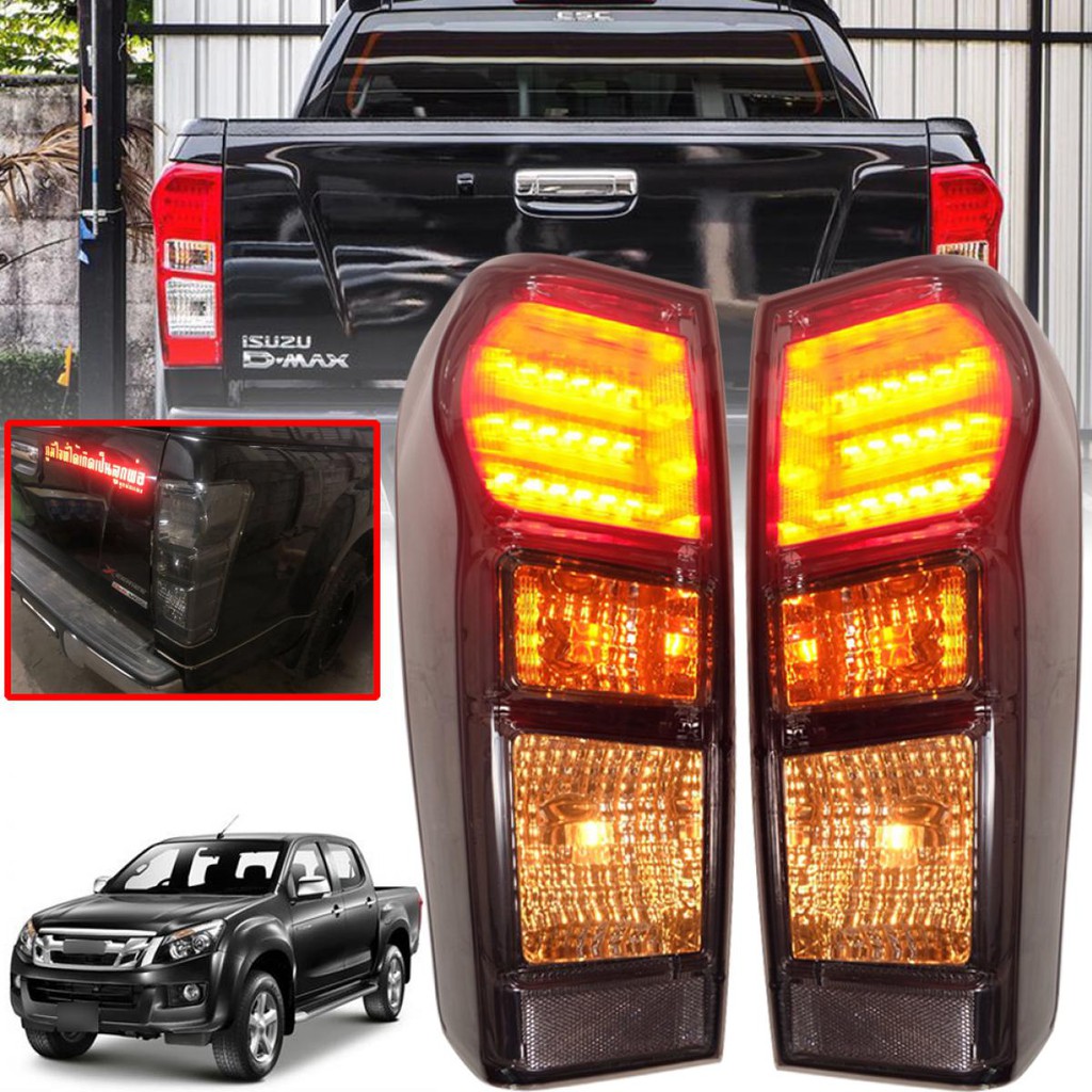 ไฟท้าย LED 3 ขีด รุ่น อีซูซุ ดีแม็กซ์ ISUZU D-MAX DMAX ปี 2012 - 2019 ...