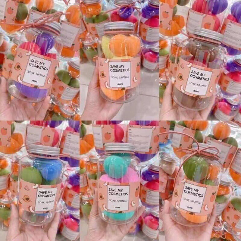 Set SAVE MY COSMETICS SOAK SPONGE MIMI 5ชิ้น เนื้อนิ่ม เกลี่ยง่าย ไม่ ...