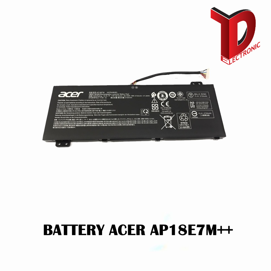 BATTERY ACER AP18E7M++ ของแท้ Nitro 5 AN515-54 / แบตเตอรี่โน๊ตบุ๊คเอ ...