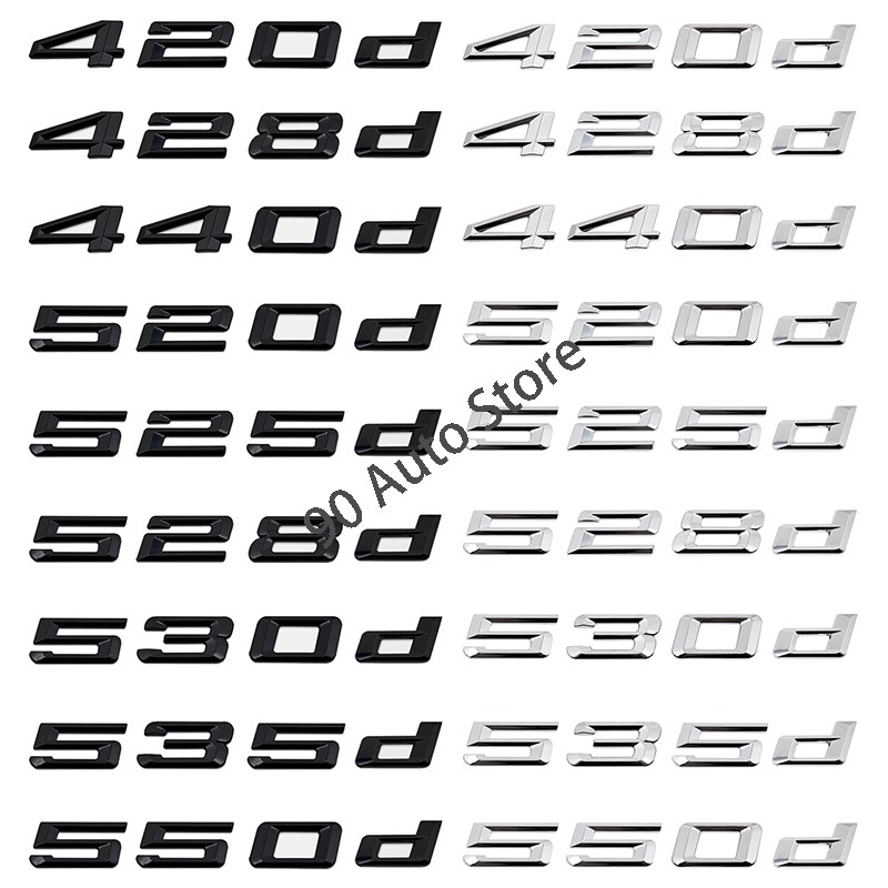 Modified Digital Alphabet Black and Silver 420d 428d 440d 520d 525d ...