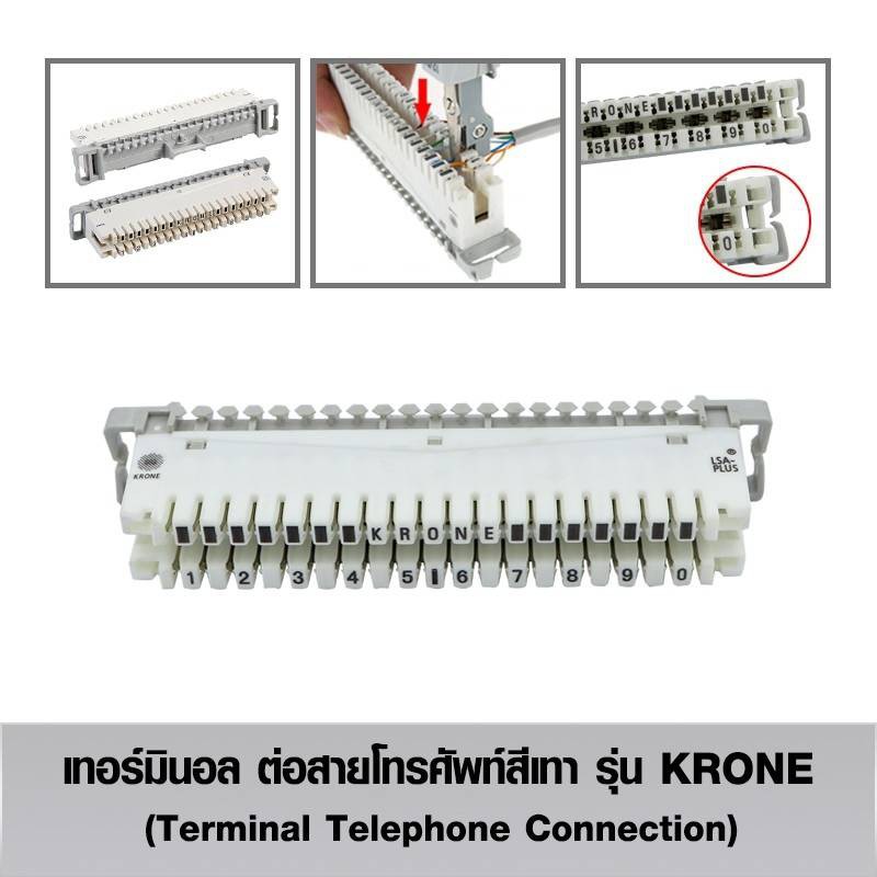 เทอร์มินอลโทรศัพท์ สีเทา รุ่น Krone LSA-Plus (Terminal Telephone ...