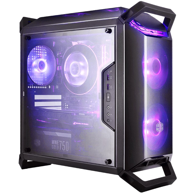 CASE (เคส) COOLER MASTER Q300P RGB(พัดลมRGB 2 ตัว ,พัดลม 1 ตัว) รวม 3 ...