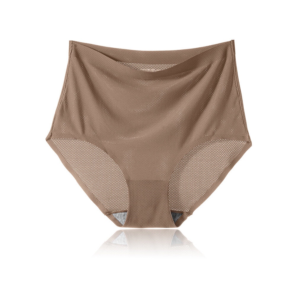 กางเกงในไร้ขอบ ไซสใหญ่ ผ้าไนล่อน รูตาข่าย ไม่อับชื้น ระบายอากาศได้ดี 70-100KG.ใส่ได้ C01 ...