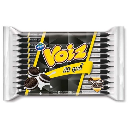 ขนม Voiz Cracker วอยซ์ แครกเกอร์สอดไส้ครีม (รสช็อกโกแลต/สตรอเบอร์รี่/นม ...