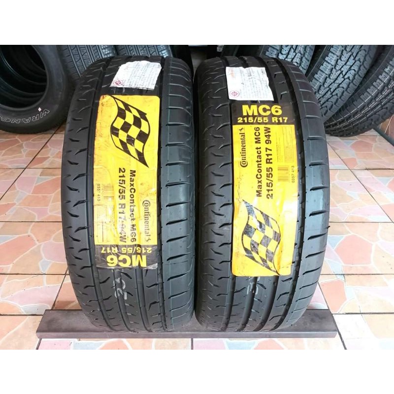 มี 2 เส้น ยางใหม่ค้างปี 215/55R17 Continental MaxContact MC6 ปี 2019 พร้อมจุ๊บลมแปซิฟิก 2 ตัว ...
