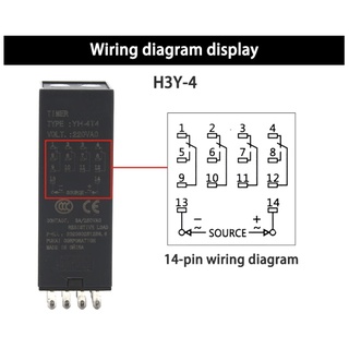 H3Y-2 H3Y-4 H3Y2 H3Y4 ดิจิตอลรีเลย์ 0.1S-990H รอบควบคุม Delayer กำหนดเวลา AC DC 12V24V220V H3Y-2 ...
