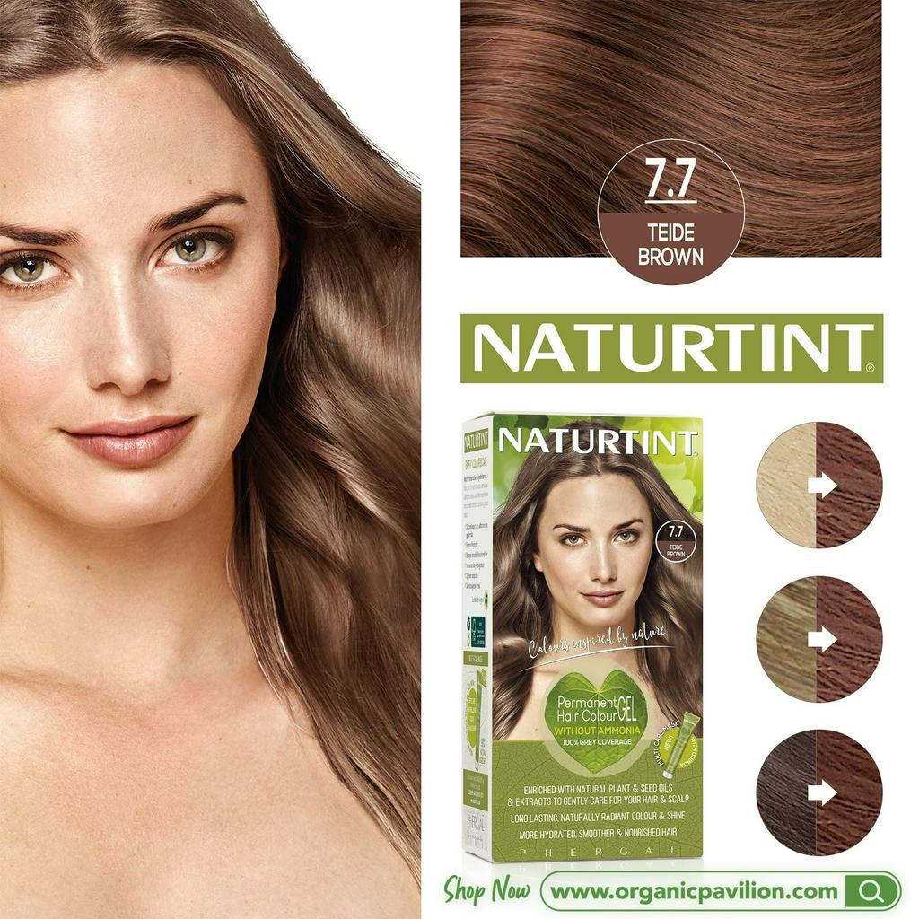 Naturtint ผลิตภัณฑ์เปลี่ยนสีผม - 7.7 (Teide Brown / สีน้ำตาลคาราเมล ...