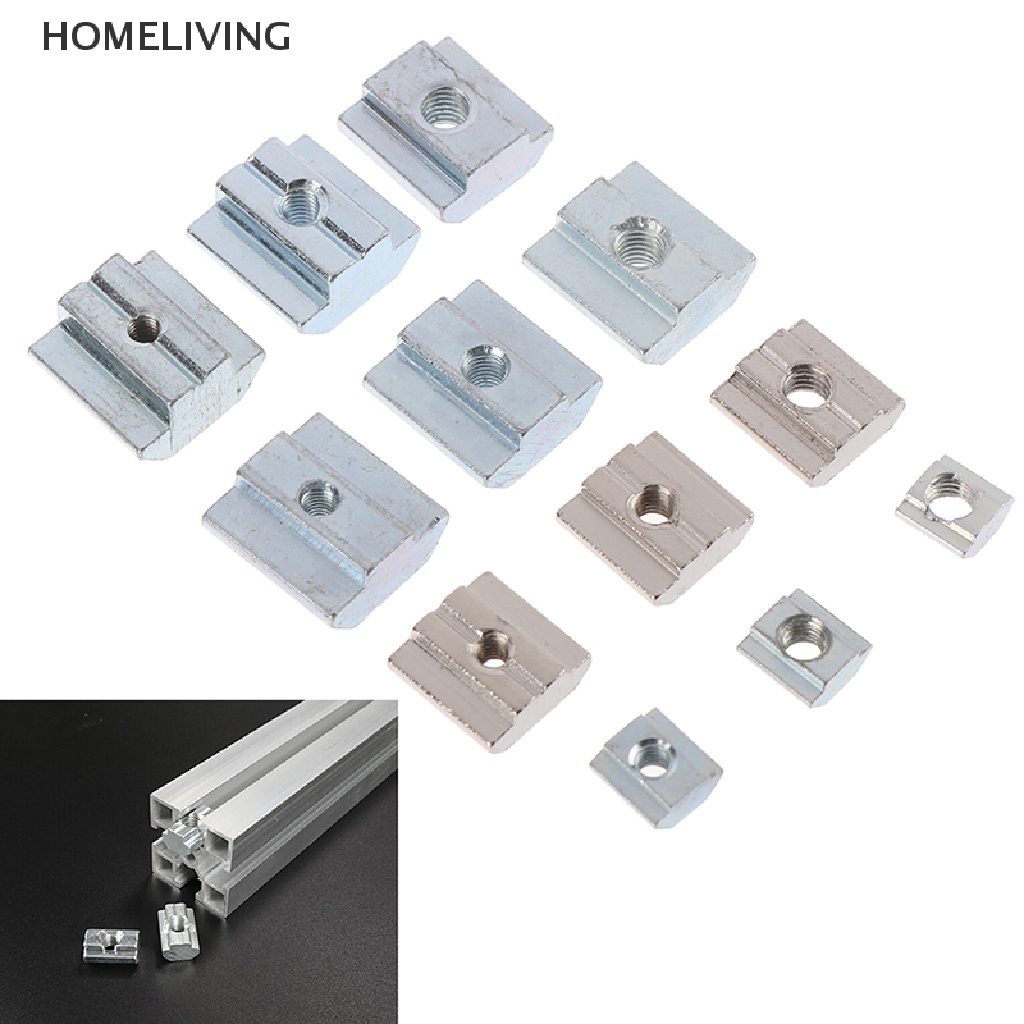 HOME 10Pcs T Sliding Hammer Nut Block Square Nuts M4/M5/M6 Nut 20/30/40/45 Series . | Shopee ...