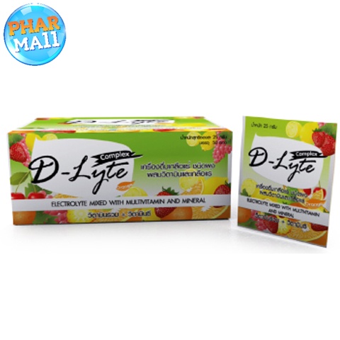 D-Lyte เครื่องดื่มเกลือแร่ ชนิดผง จำนวน 1 กล่อง 50 ซอง | Shopee Thailand