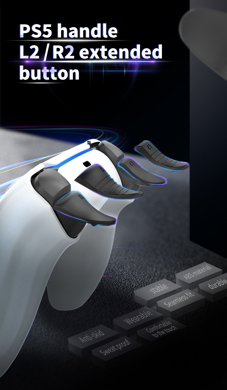 Playstation 5 L2 R2 ทริกเกอร์ขยายปุ่มยาว สําหรับ PS5 Gamepad อุปกรณ์ ...