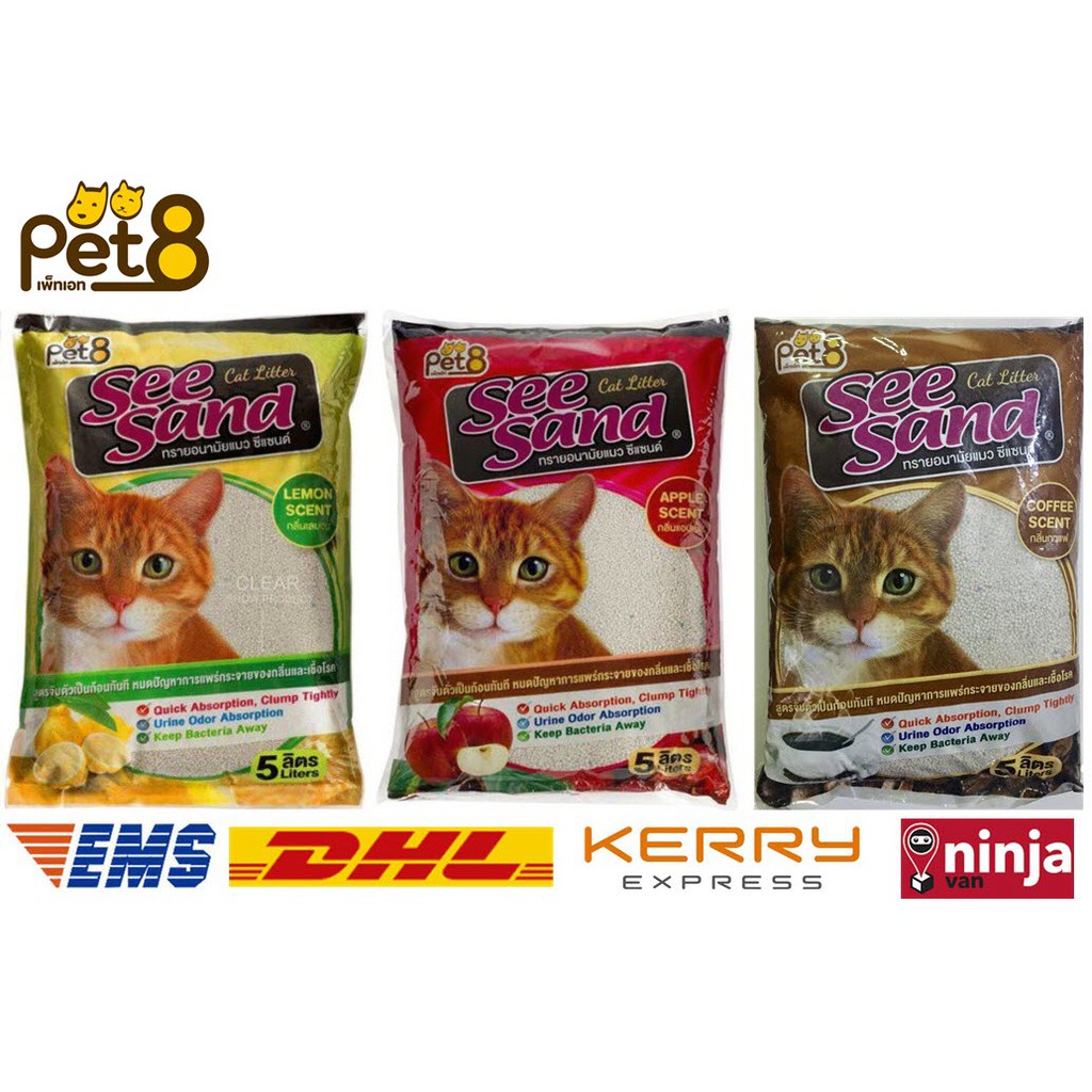 ทรายแมว 5ลิตร See Sand SeeSand Pet 8 | Shopee Thailand