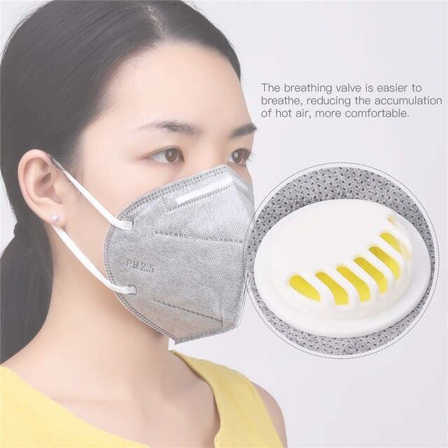 Respirator Pm2.5 หน้ากากกันฝุ่นพร้อมวาวล์กรองฝุ่น รุ่น Pm2.5 (1 แพ็ค มี ...