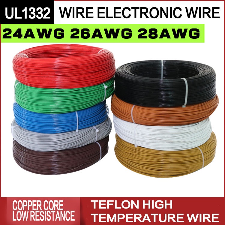 UL1332-24AWG / 26AWG / 28AWG เทฟลอนลวดอุณหภูมิสูง ลวดฉนวนฟลูออรีน ลวดความต้านทานต่ำ ลวด ...