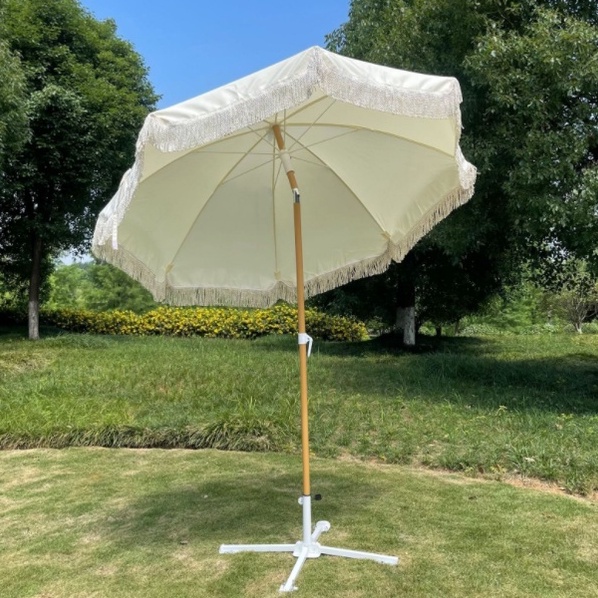 (ASHJAN242 ลดเพิ่ม130) ร่มคาเฟ่ ร่มพู่สีขาว ร่มสีขาว เฟอร์นิเจอร์เกาหลี ...